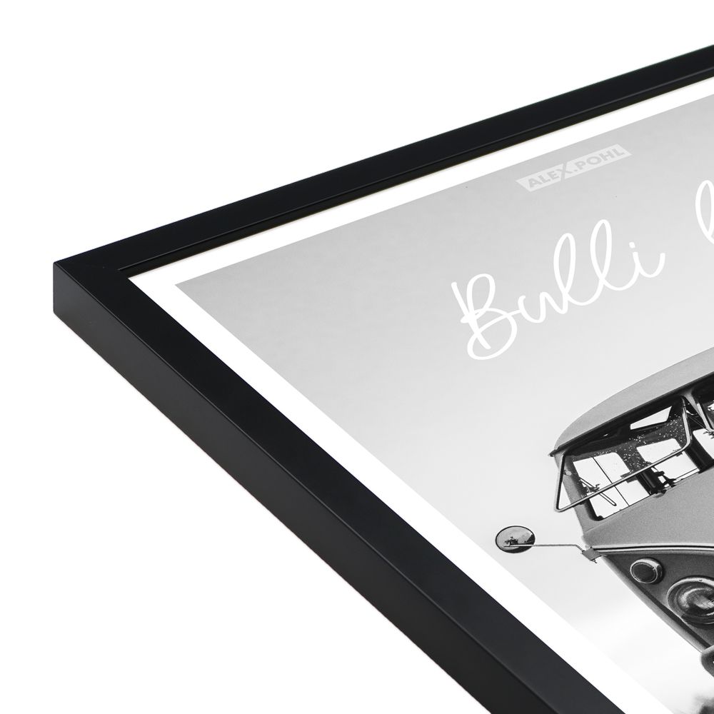 Love by Alex Pohl | Poster mit Holzrahmen 50x70 cm